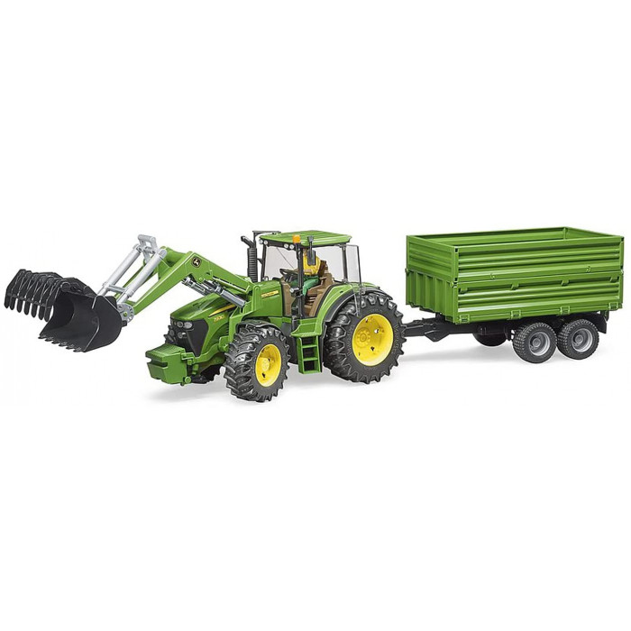 Trattore John Deere 7930 con benna e rimorchio Bruder 03055