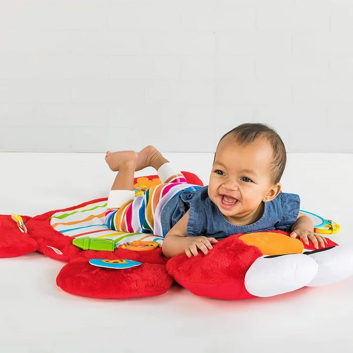 Bright Starts Sesame Street Tummy-Time Elmo Prop Mat