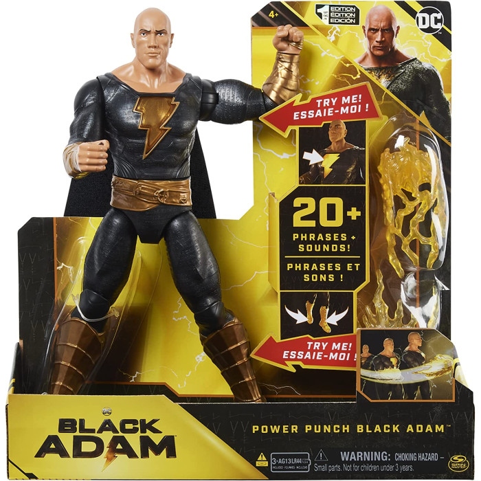 Action Figures Deluxe Black Adam Personaggio 30cm luci e suoni