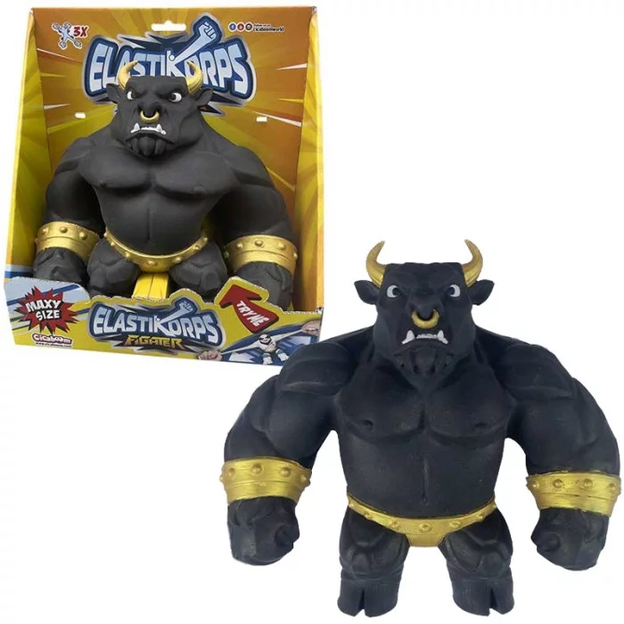 Personaggio Gigante Maxi Bull Black Allungabile Elastikorps Fighter ...