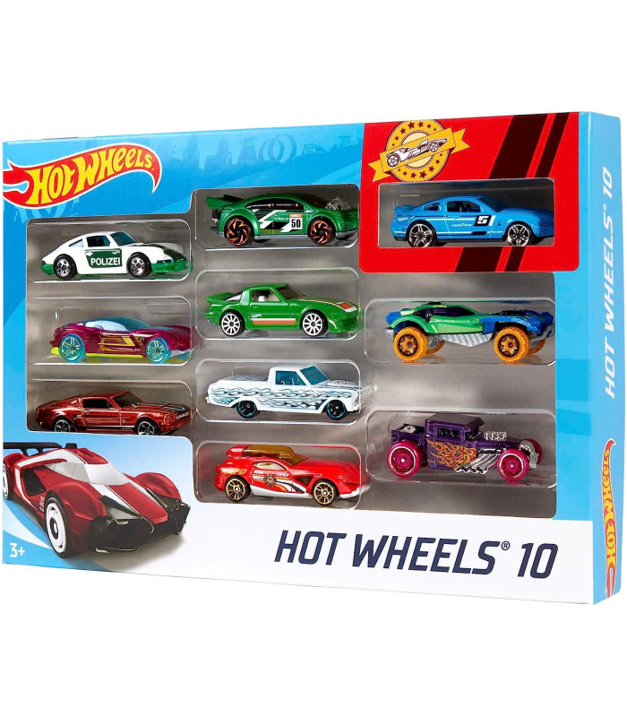 Hot Wheels Set Macchinine da 10 Veicoli