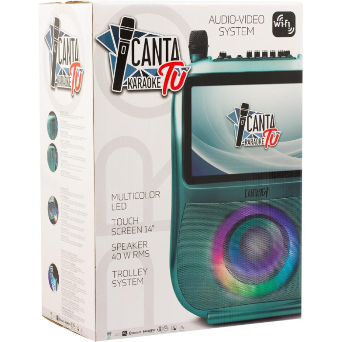 Canta Tu Karaoke Professionale 2023 Completo con Microfono Wireless Verde