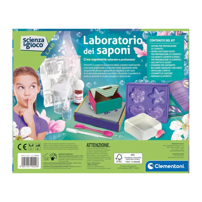 Scienza Lab Kit per Realizzare Saponette Clementoni 19229