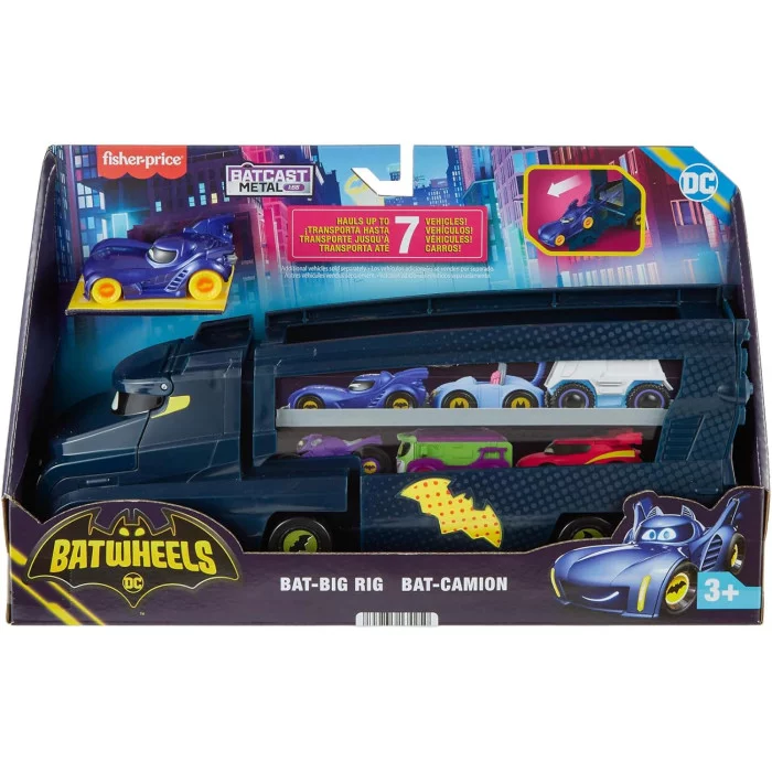Batwheels Bat-Camion playset Camion con rampa e veicolo Bam Batmobile HMX07