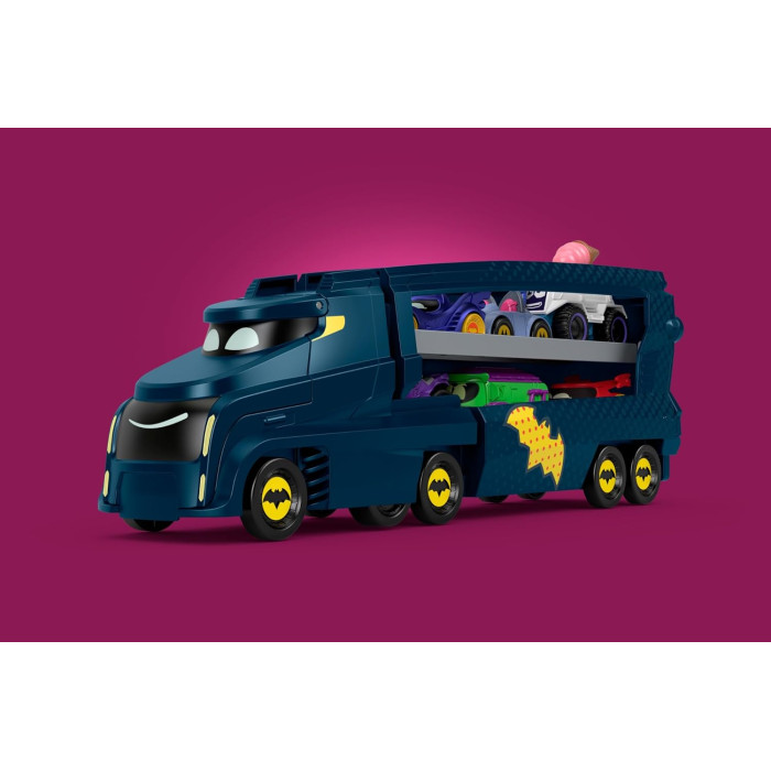 Batwheels Bat-Camion playset Camion con rampa e veicolo Bam Batmobile HMX07