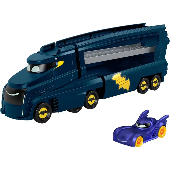 Batwheels Bat-Camion playset Camion con rampa e veicolo Bam Batmobile HMX07