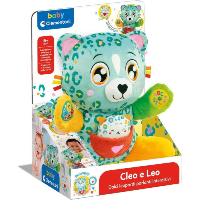 Cleo e Leo dolci Leopardi Peluche Parlante Interattivo Clementoni 17966