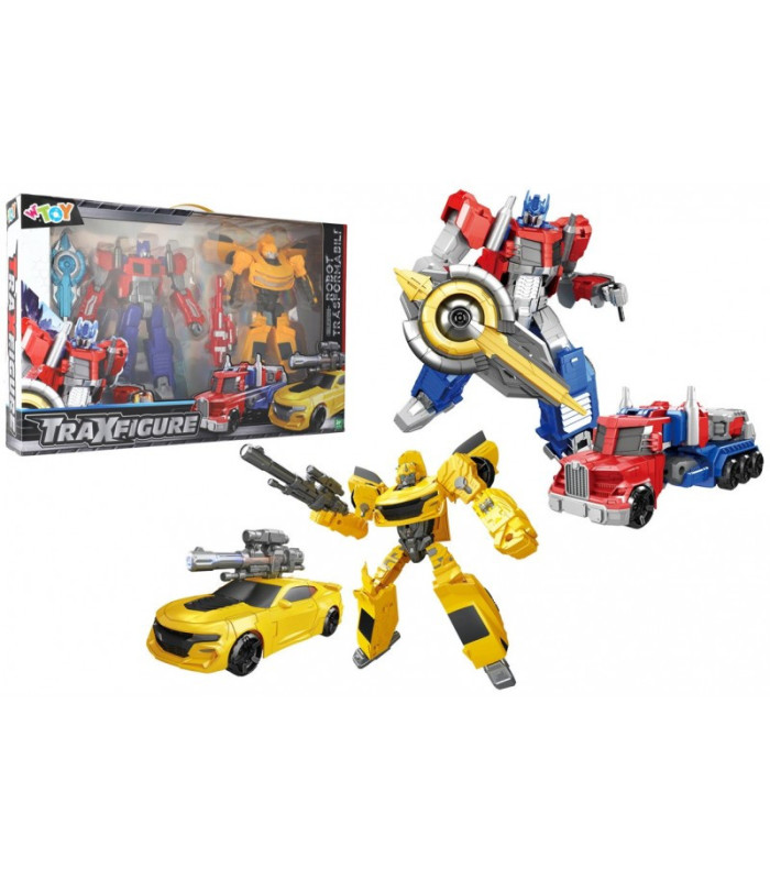 Set Trax Figure Transformers – 2 Robot Convertibili in Auto e Camion ...