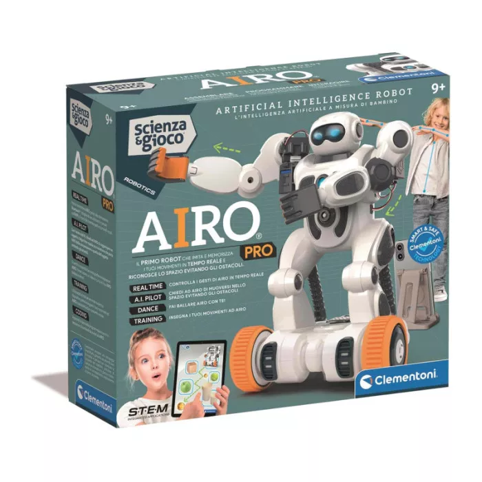 Robot Educativo Clementoni Airo Pro – Robot con AI da Assemblare, Riconoscimento Gesti e App, 9 ...