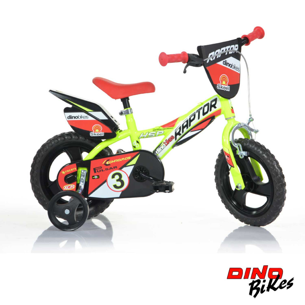 Bici 12 Raptor Gialla Dino Bikes